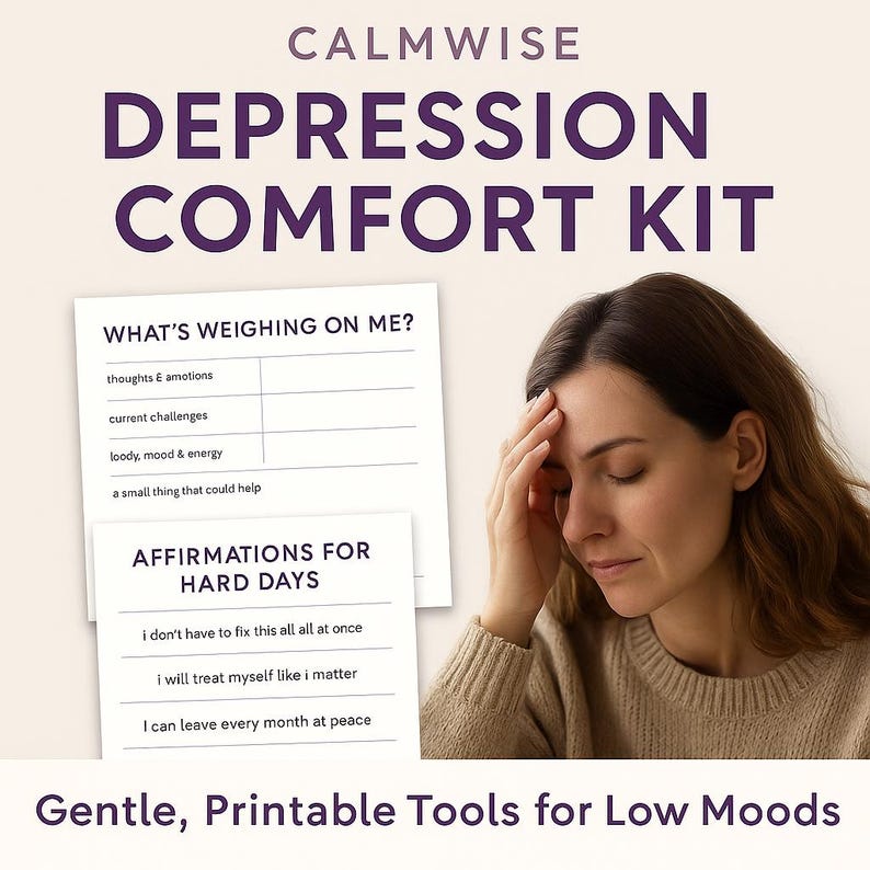 Depression Comfort Kit | Mental Health Printable Journal | 10-page PDF ...