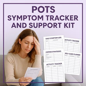 POTS Symptom Tracker and Support Kit – Printable Hydration Log, Trigger ...