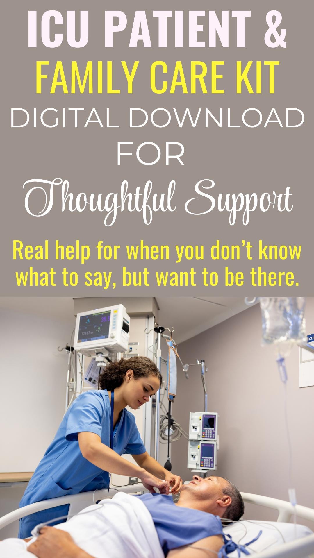 ICU Patient Comfort Kit – Printable Support Prompts, Calm Communication ...