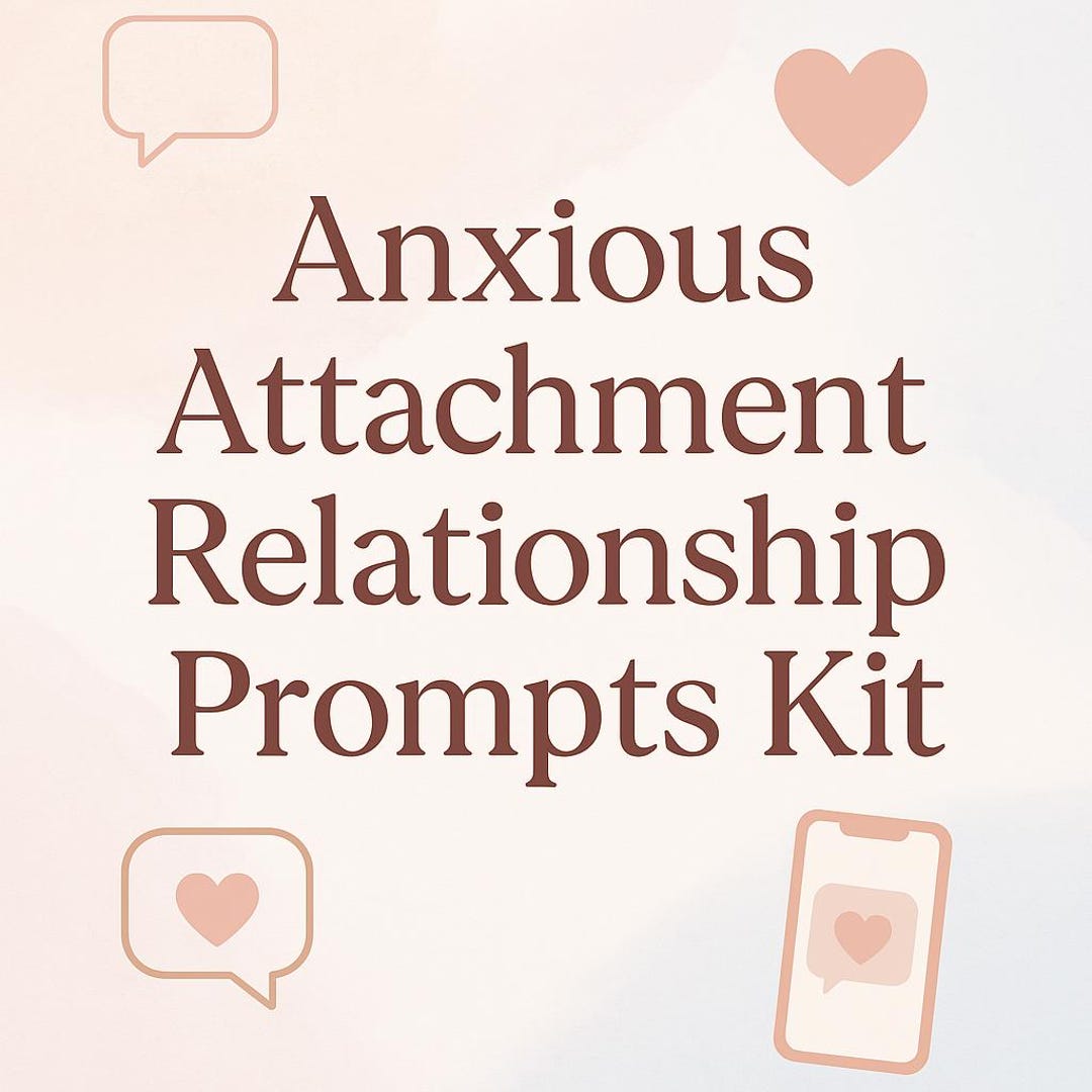 Anxious Attachment Relationship Kit, Digital PDF Download for ...