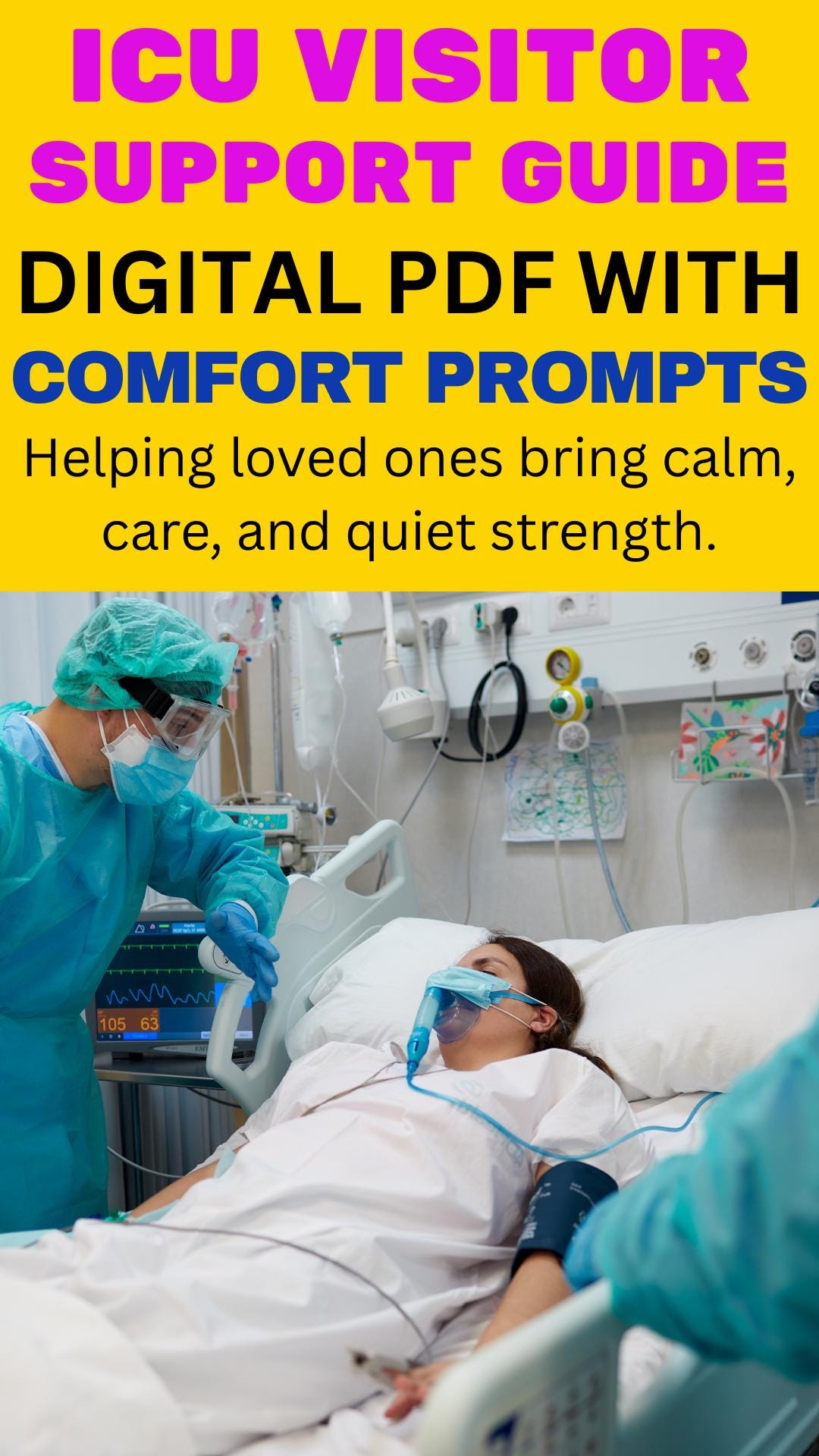 ICU Patient Comfort Kit – Printable Support Prompts, Calm Communication ...
