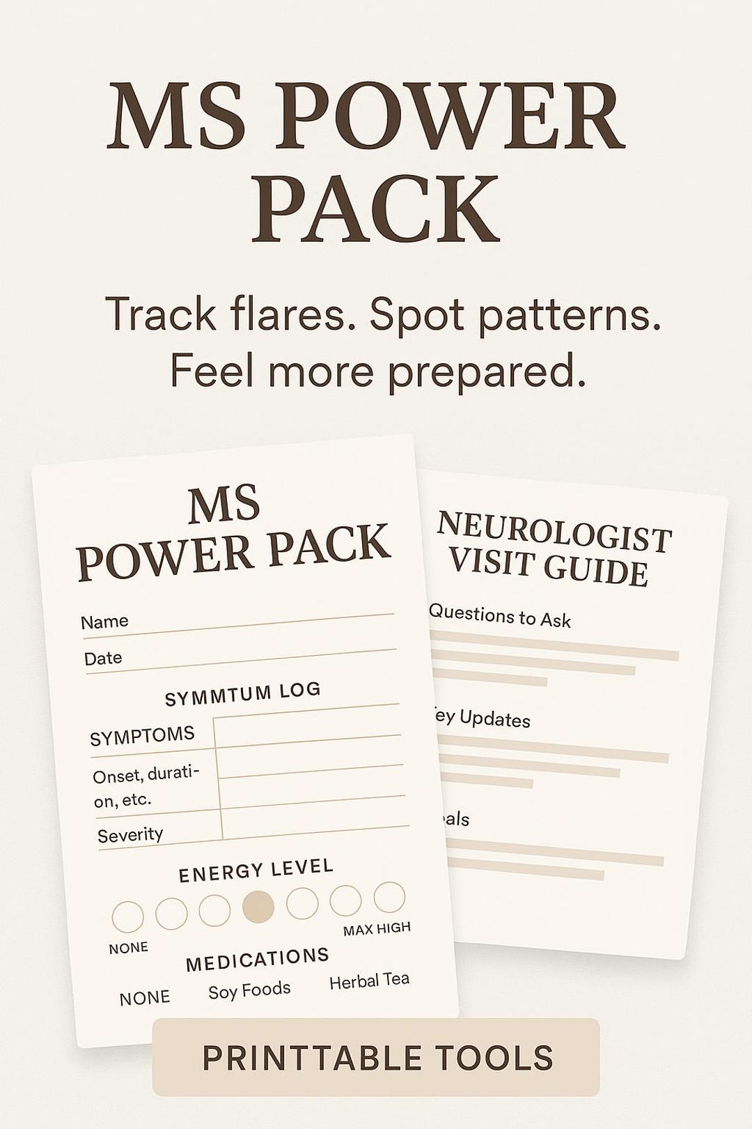 MS - Multiple Sclerosis- Power Pack | Symptom Tracker + Neurologist ...
