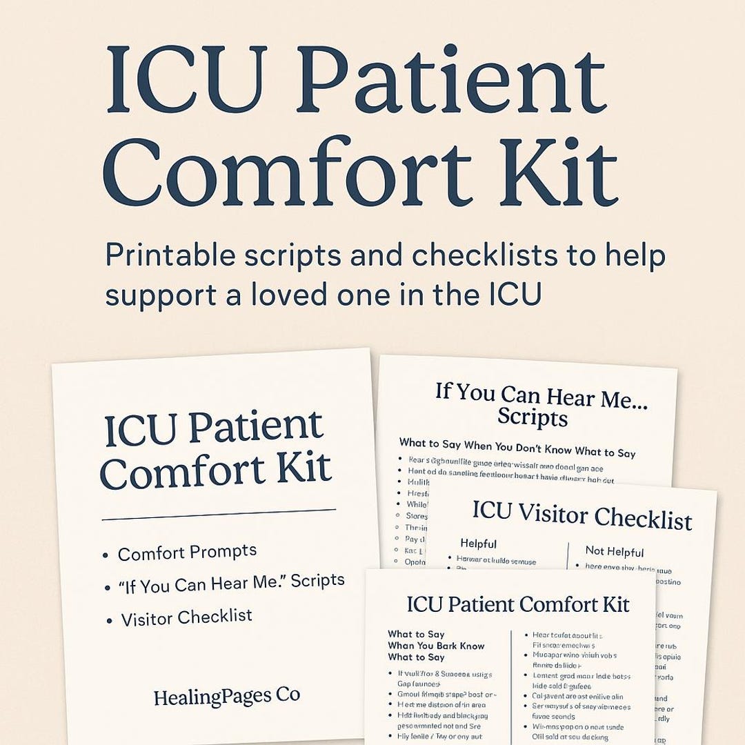 ICU Patient Comfort Kit, Digital PDF Download Help Aid Guide - Etsy