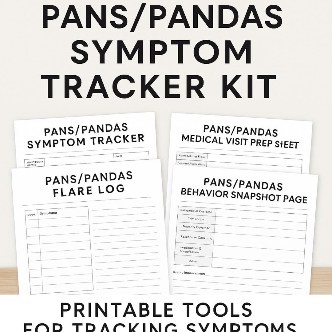 PANS/PANDAS Symptom Tracker Kit, Digital PDF Download Support, Aid ...