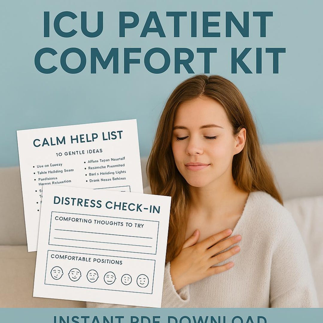 ICU Patient Comfort Kit: Printable Support Prompts & Communication ...