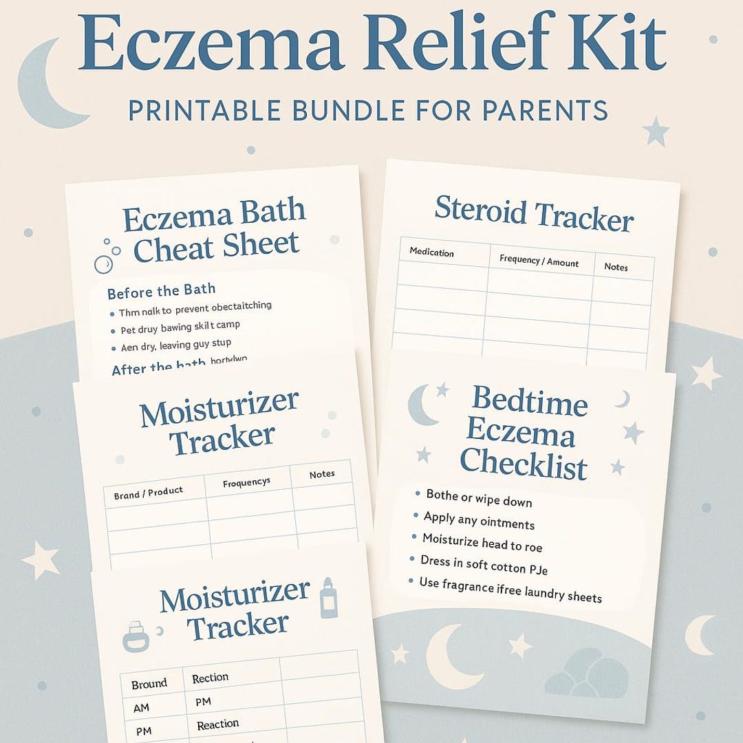 Eczema Relief Kit Guide PDF – Printable Bath Routine, Flare Tracker ...