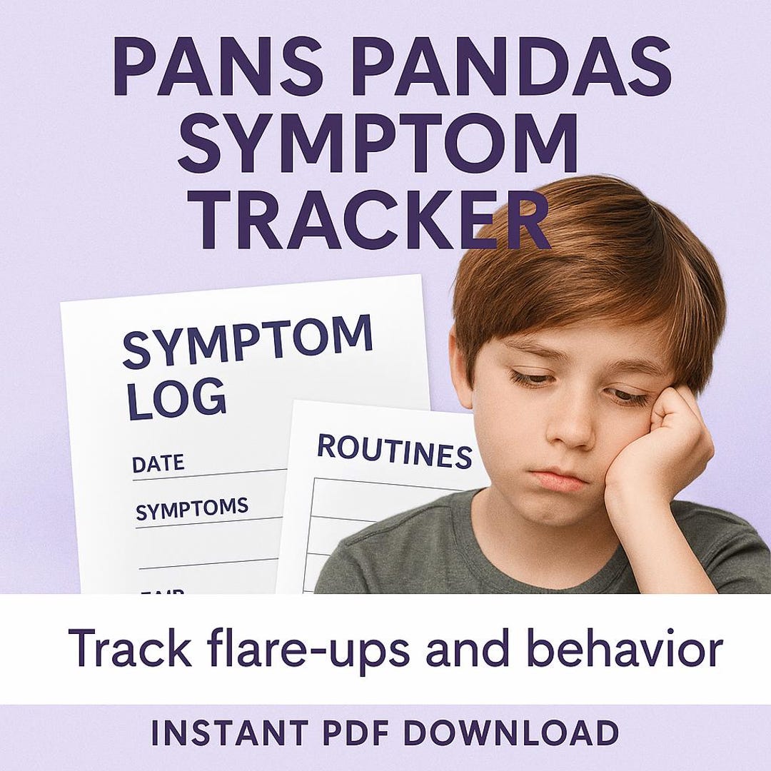 PANS PANDAS Symptom Tracker PDF – Printable Flare Log, Behavior ...