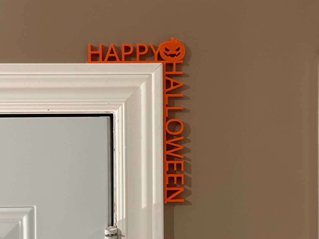 3D Printed Happy Halloween Door Decoration. - Etsy