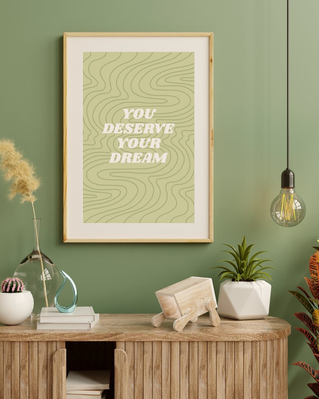 You Deserve Your Dream Self Love Poster, Groovy Retro Poster, Self Love ...