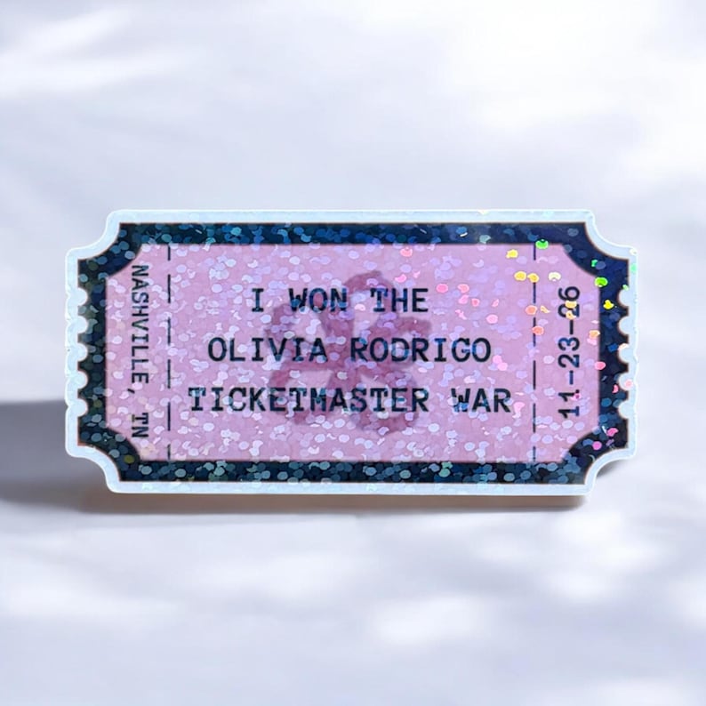 CUSTOMIZABLE HOLOGRAPHIC Olivia Rodrigo Ticket War Sticker - Etsy