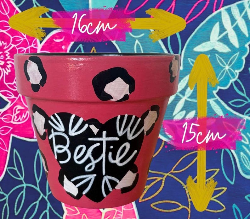 Hand-painted Terracotta Plant Pot: Stranger Things Alphabet - Etsy