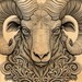 Ram Laser Engraving File | 3D Illusion Animal PNG (digital Product) - Etsy