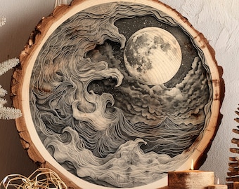 Landscape - Laser Engraving File 3d Illusion | PNG and Lightburn File ...