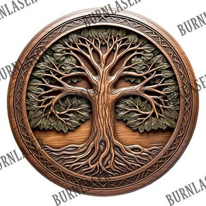 Laser Engraving Tree of Life PNG Engraving 3D Illusion Laser Ready ...
