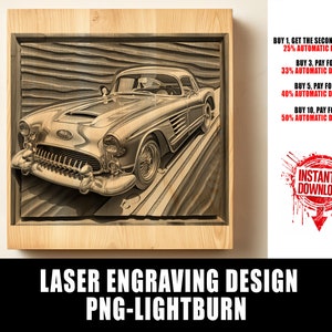 Classic Car Laser Engraving PNG Lightburn Engraving File Laser Design ...