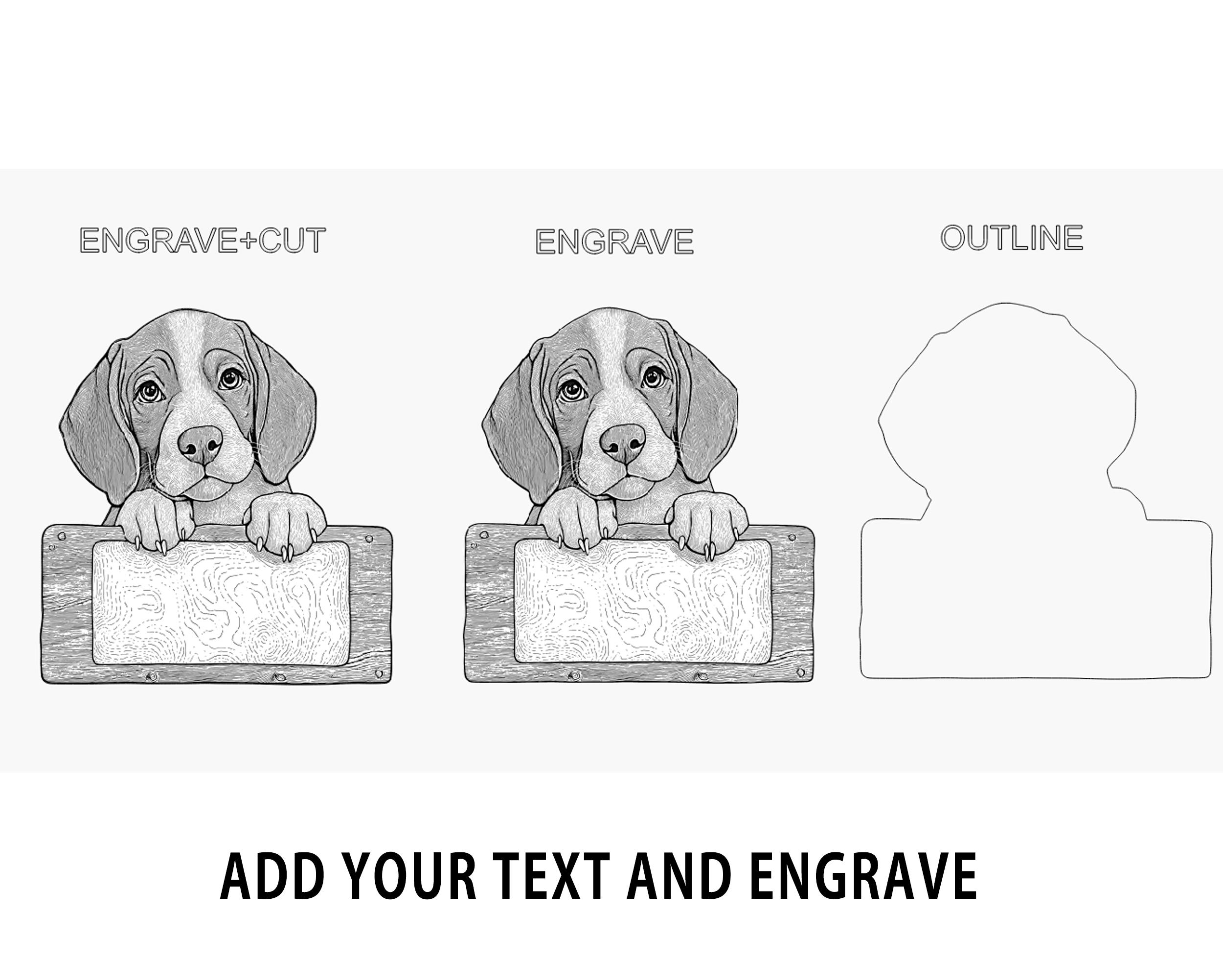 Beagle 3D Illusion - Personalized Laser Engraving File: Dog Wall Art ...