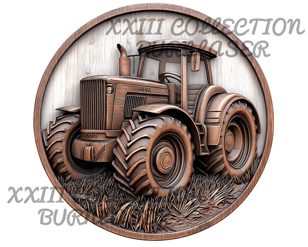 Laser Engraving PNG File | 3D Illusion | Tractor | Farm Sign | Wood ...