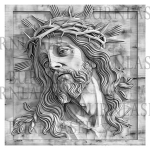 Jesus - Laser Engraving File 3d Illusion | PNG and Lightburn File ...