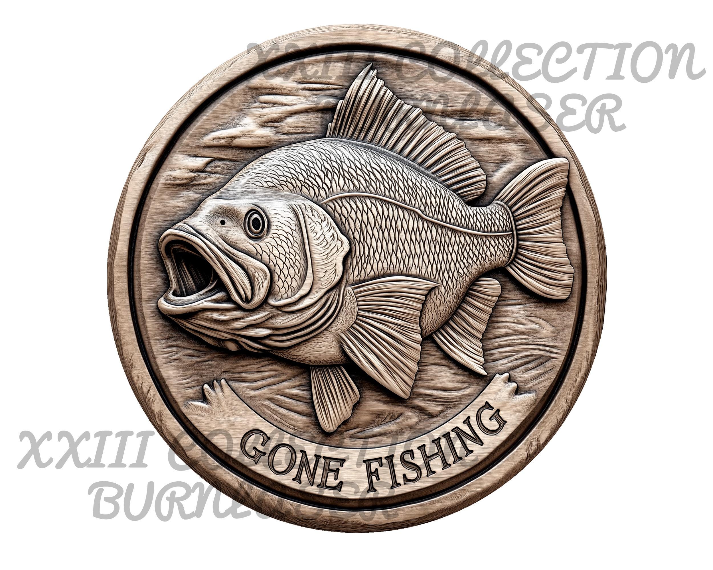 3D Bass Laser Engraving File: Fishing Wall Art (PNG, Lightburn) - Etsy ...