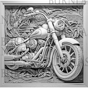 Motorcycle - Laser Engraving File 3d Illusion | PNG and Lightburn File ...