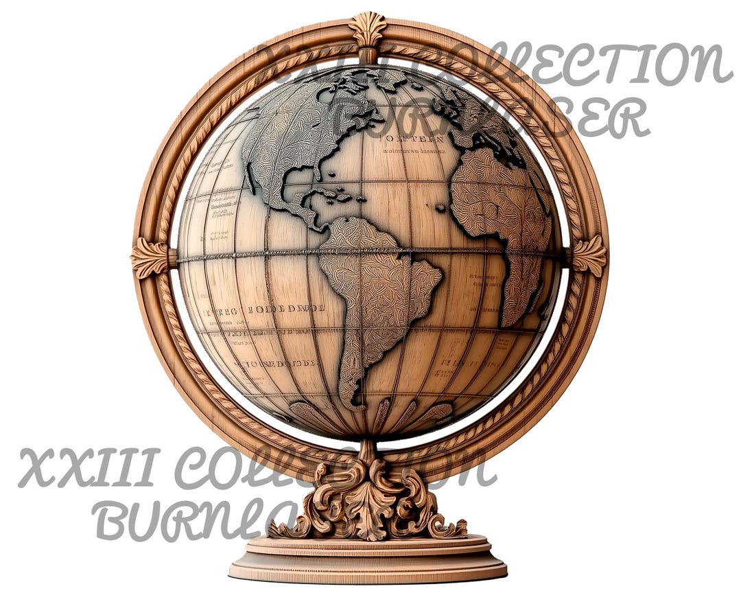 3D World Map Laser Engraving File | Wood Decor (PNG, Lightburn) - Etsy