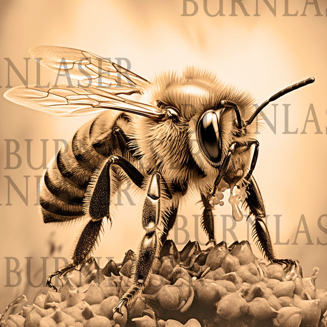 Laser Engraving File 3d Illusion - Bee | PNG and Lightburn File | Ready ...
