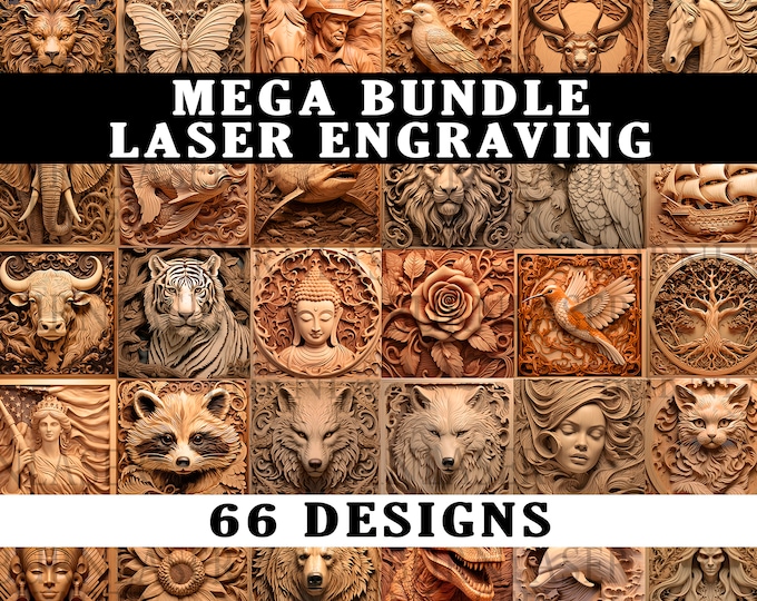 Bundle X66 Laser Engraving PNG | 3D Illusion | Engraved | Laser-ready ...
