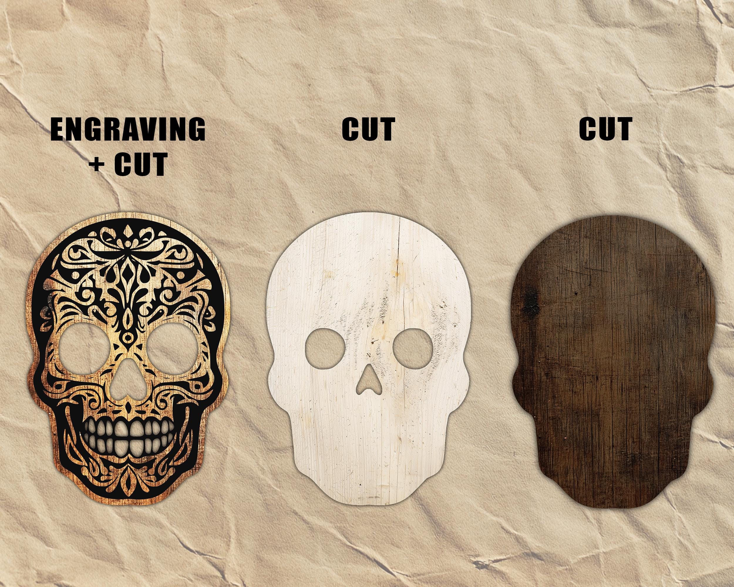 Layered Skull Engraving Design – Laser Cut SVG, Gothic Home Decor ...