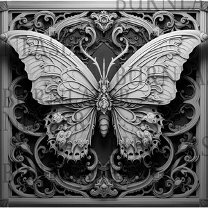 Butterfly 3D Illusion Laser Engraving PNG | Lightburn, Xtool (digital ...