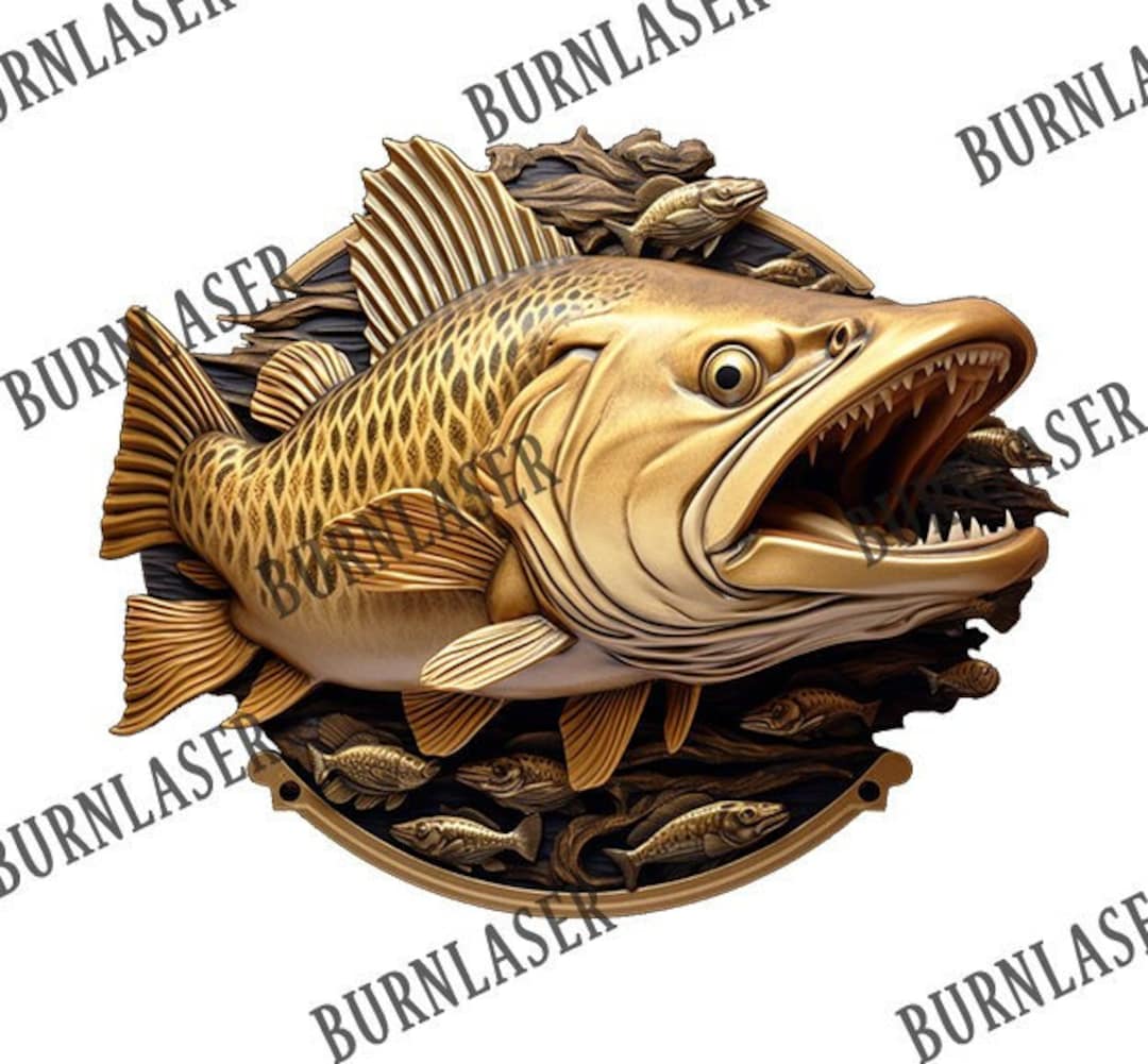 Laser Engraving | Fish Engraved | PNG Engraving | 3D Illusion | Laser ...