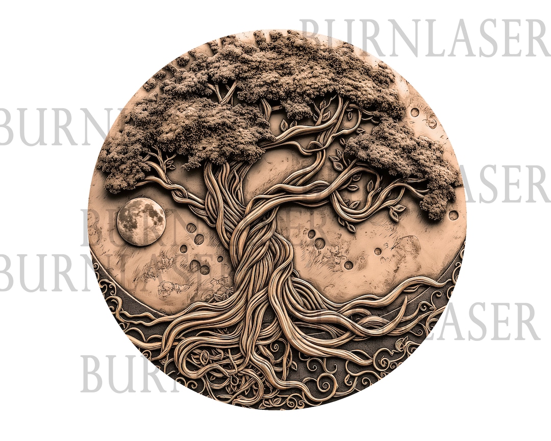 Laser Engraving File 3d Illusion - Tree of Life | PNG and Lightburn ...