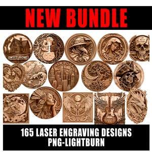 Bundle X27 Laser Engraving PNG 3D Illusion Engraved Laser Ready Digital ...