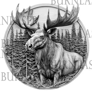 3D Moose Laser Engraving File – Wall Art Design (PNG & Lightburn) - Etsy