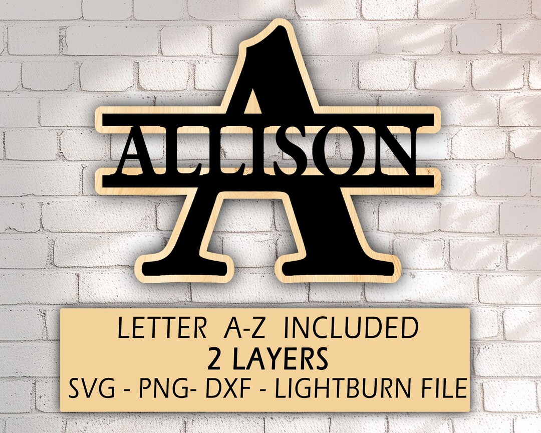 Multilayer Split Monogram Svg Bundle | Spilled Letter Alphabet Clipart ...