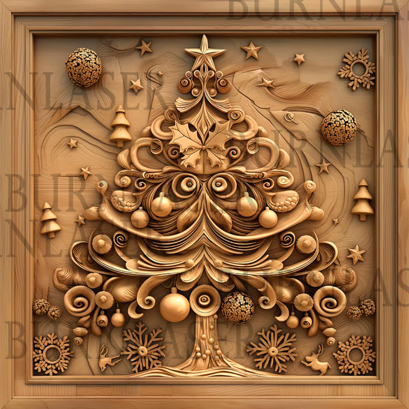 Christmas Tree - Laser Engraving File 3d Illusion | PNG and Lightburn ...