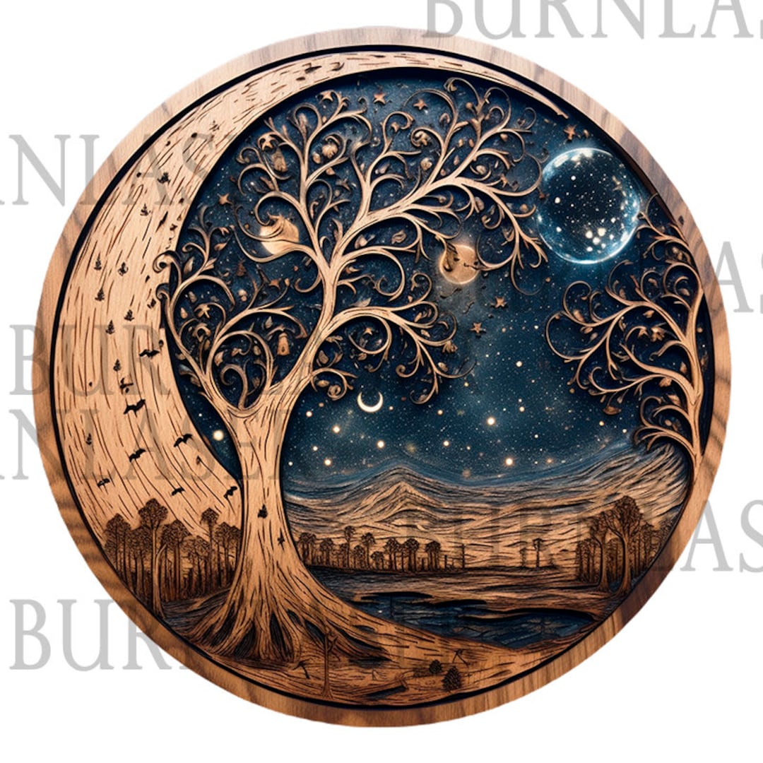 Landscape - Laser Engraving File 3d Illusion | PNG and Lightburn File ...