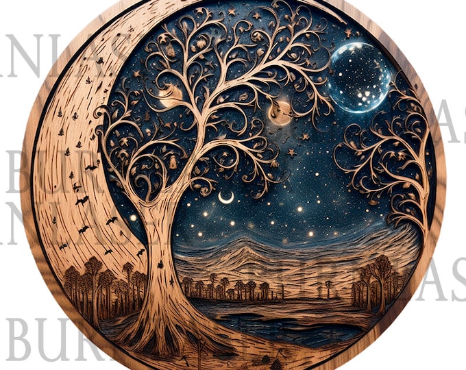 Landscape - Laser Engraving File 3d Illusion | PNG and Lightburn File ...