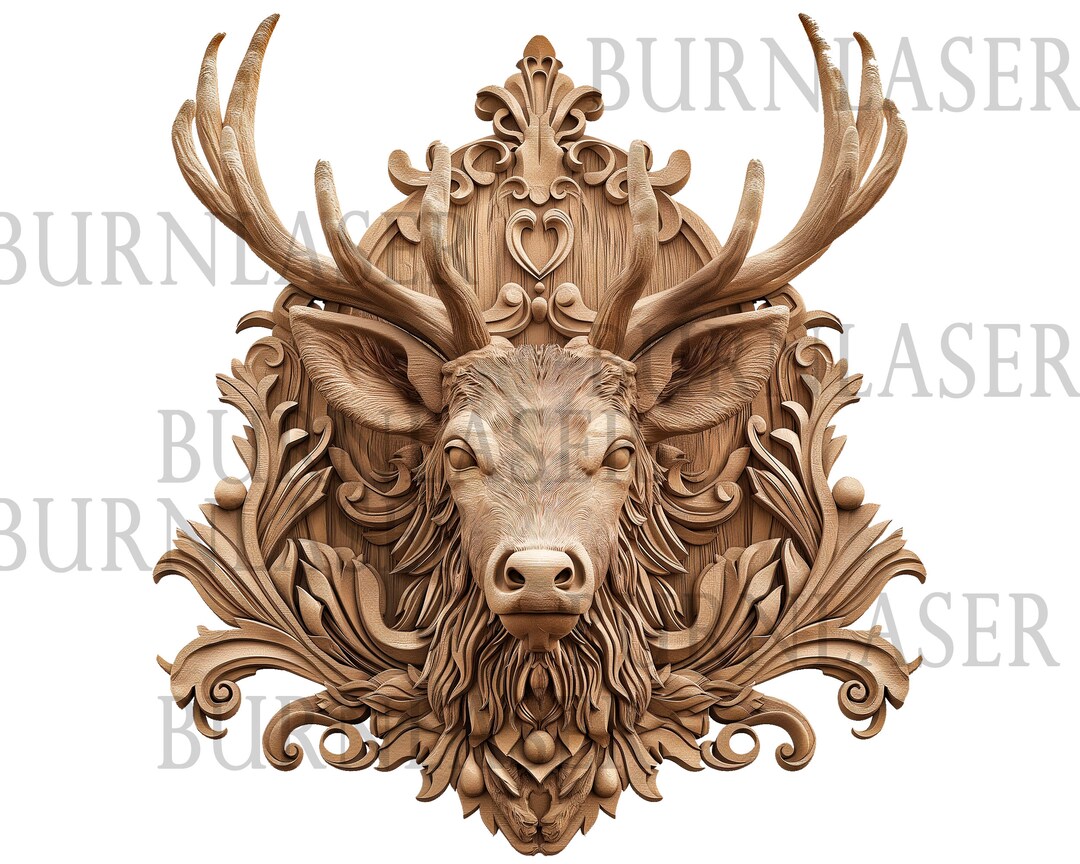 Laser Engraving PNG Deer PNG 3D Illusion Laser Engraved Laser Ready ...
