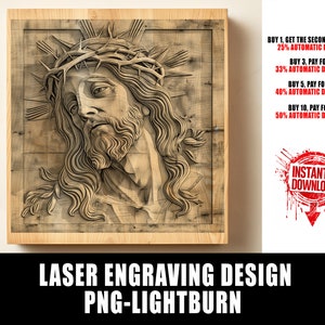 Jesus - Laser Engraving File 3d Illusion | PNG and Lightburn File ...