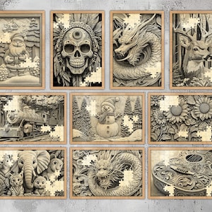 3D Illusion Puzzle Designs – Laser Engraving Files, Lightburn Optimized ...