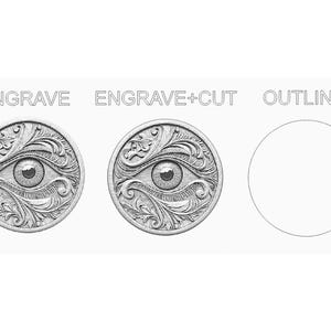 Laser Engraving PNG File: 3D Illusion Abstract Eye, Mystical ,wood ...