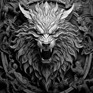 Laser Engraving Wolf Engraved PNG Engraving 3D Illusion Laser Ready ...