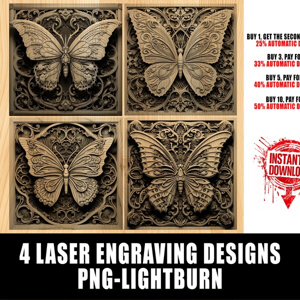 Butterfly Engraving - Etsy