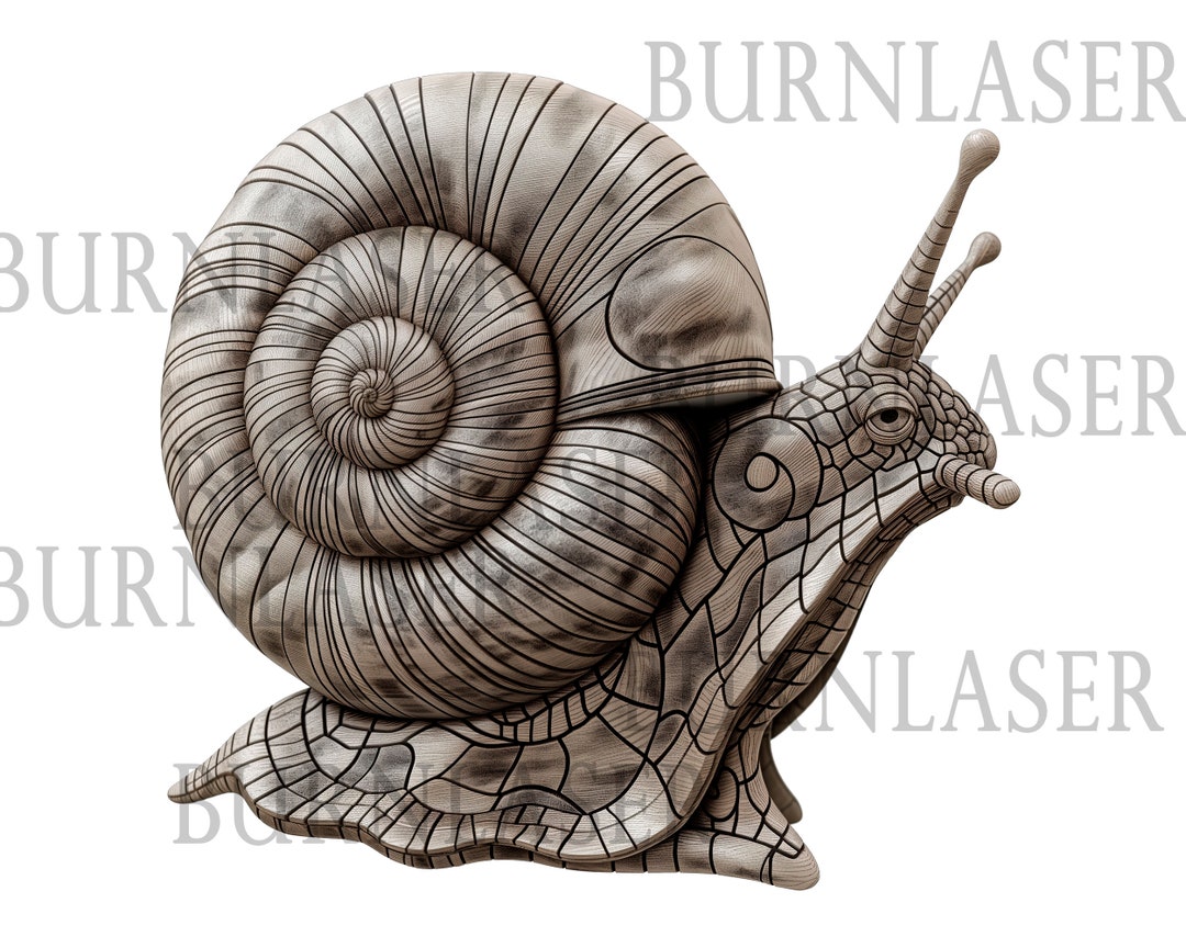 Snail - Laser Engraving File 3d Illusion | PNG and Lightburn File ...
