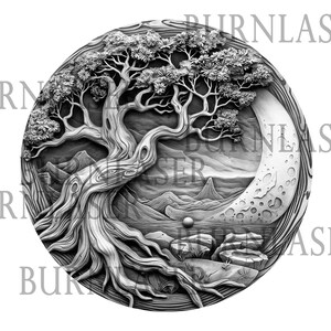 Laser Engraved Tree of Life Sign Design | Lightburn File (digital ...