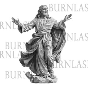 Jesus Laser Engraving File 3d Illusion PNG and Lightburn File Ready-to ...