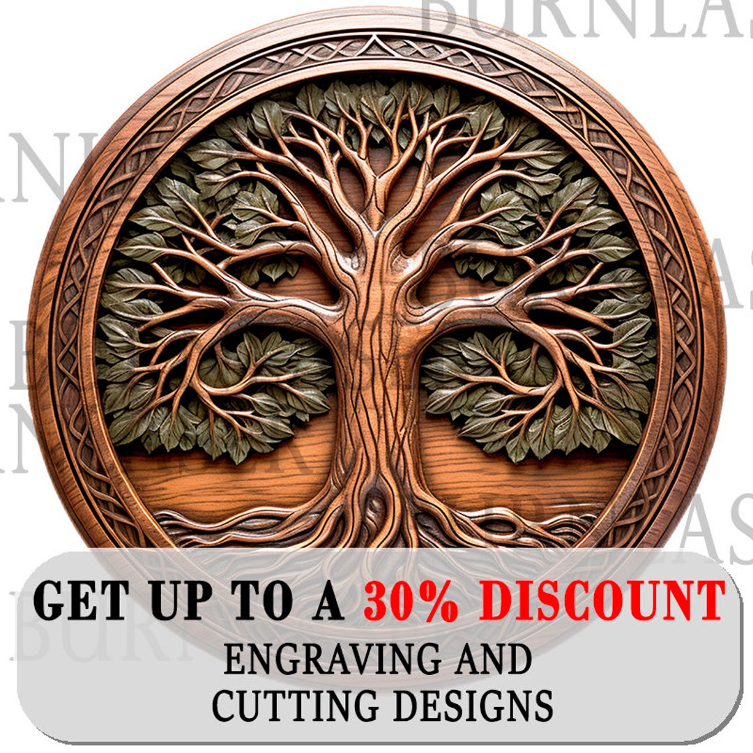Laser Engraving Tree of Life PNG Engraving 3D Illusion - Etsy