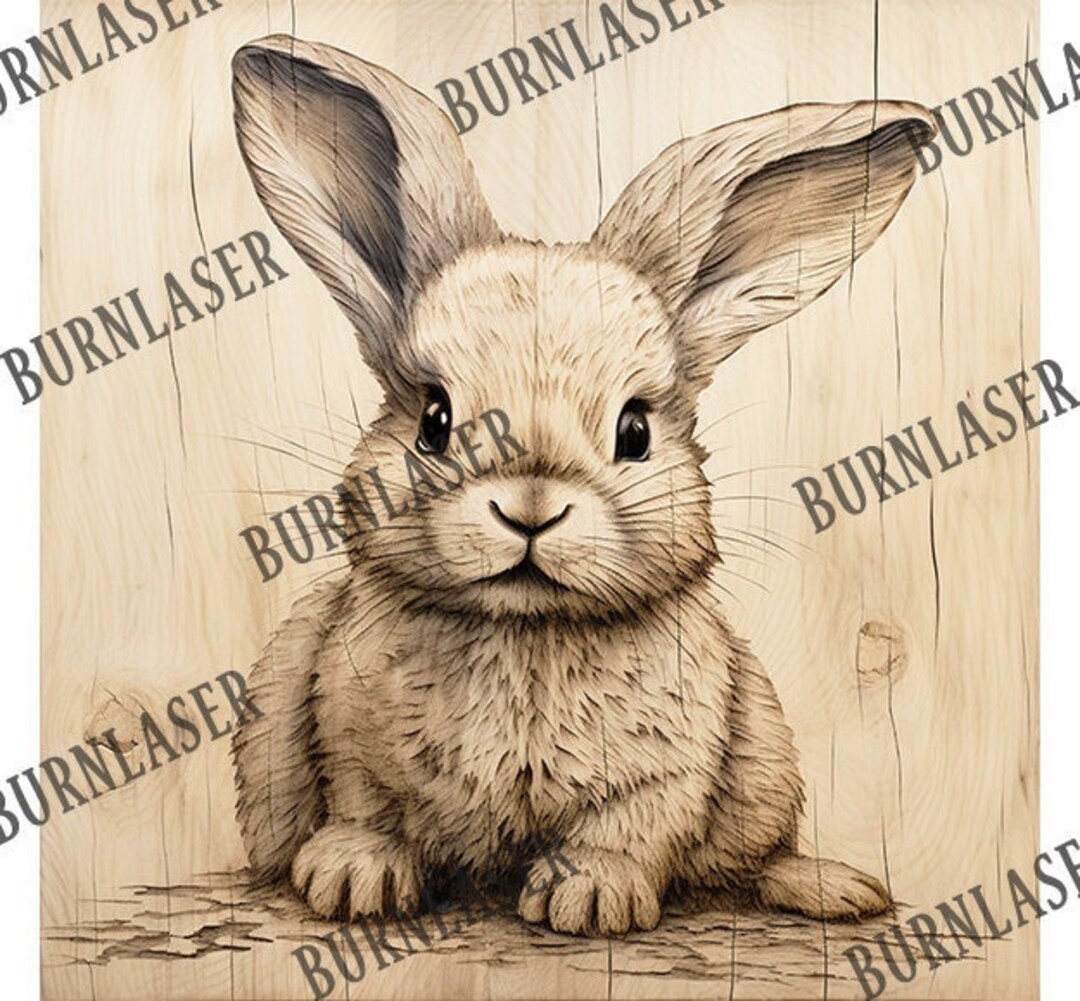 Laser Engraving File Rabbit PNG File Laser File Engraved Wood PNG ...