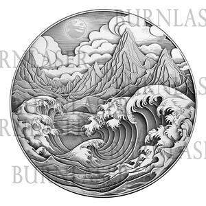 3D Laser Engraving File – Landscape Illusion, Wall Art (PNG & Lightburn ...