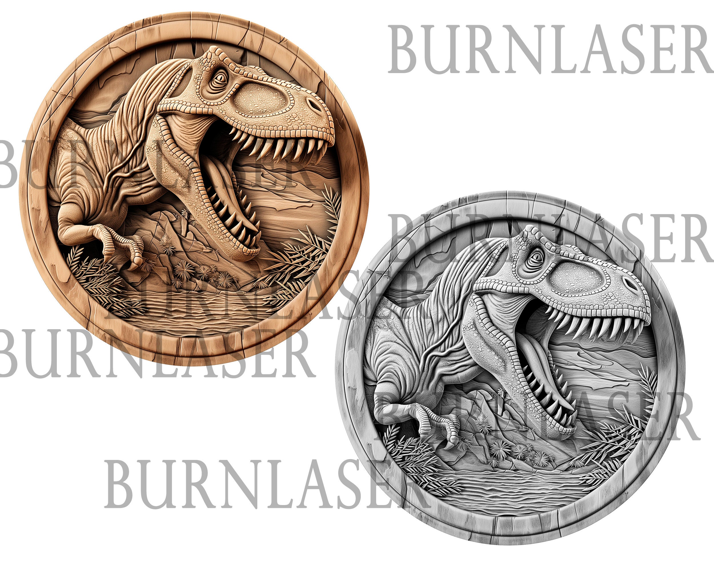 T-rex Dinosaur Laser Engraving PNG | Lightburn File (digital Download ...